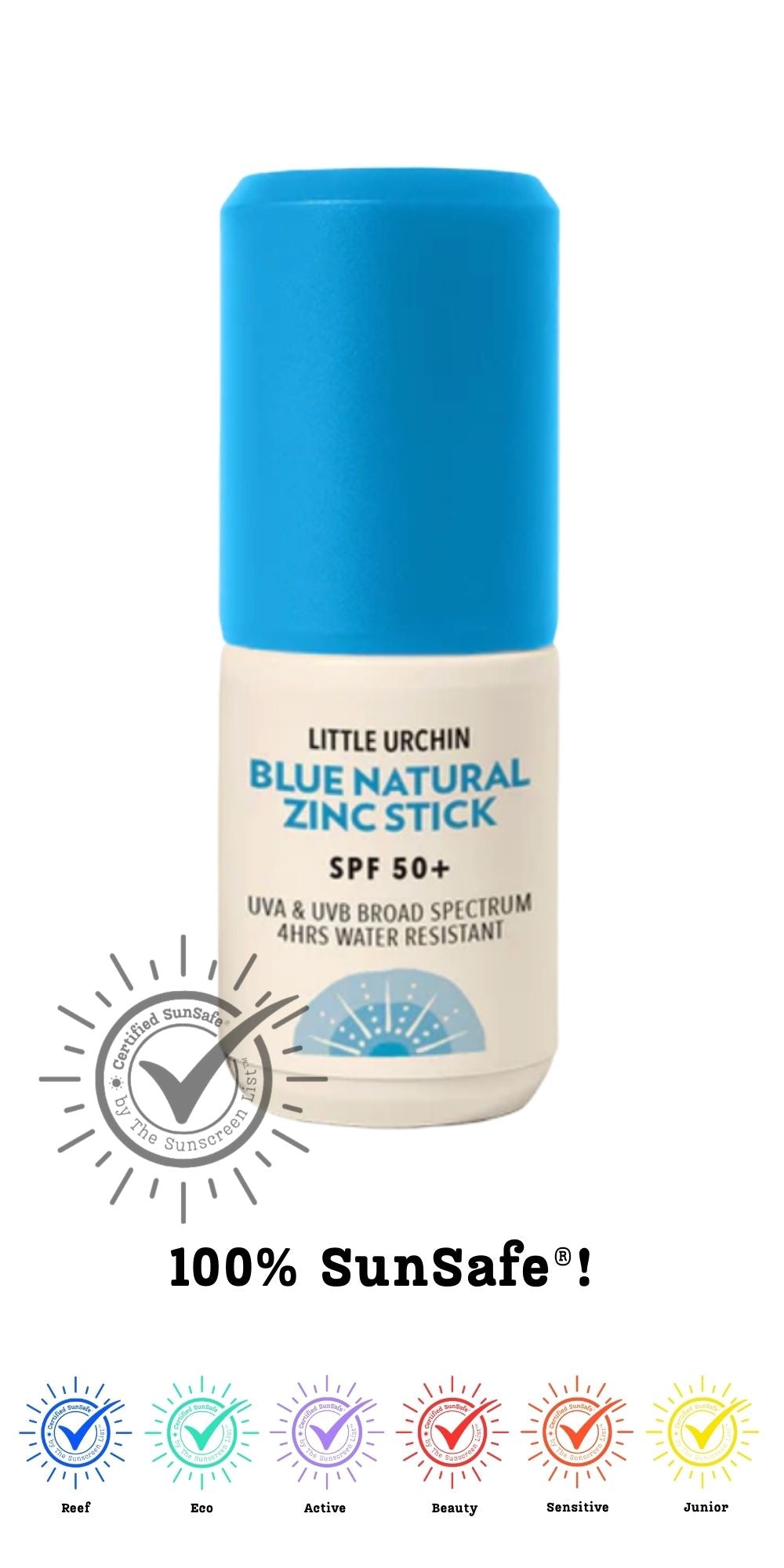 Blue Naturally Coloured Zinc Stick SPF 50, 20g – The Sunscreen List